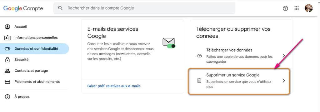 Comment supprimer définitivement son adresse Gmail